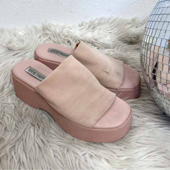 Steve Madden | Shoes | Steve Madden Ballet Pink Slinky3 Platform Mesh ...